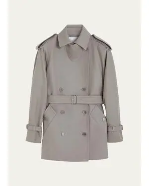 Max Mara Cacio Double-breasted Cotton Duster Coat