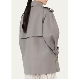 Max Mara Cacio Double-breasted Cotton Duster Coat