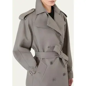 Max Mara Cacio Double-breasted Cotton Duster Coat