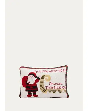 SUDHA PENNATHUR Embellished Santa Pillow - Multi