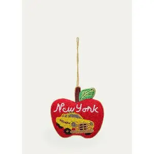 SUDHA PENNATHUR Ny Glass Beaded Apple Taxi Ornat