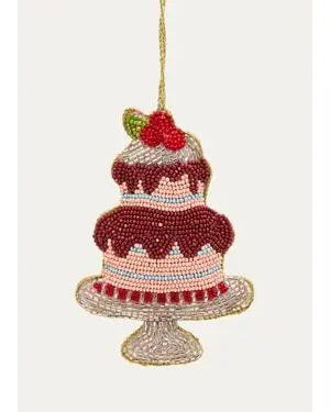 SUDHA PENNATHUR Beaded Birthday Cake Christmas Ornat - Multi