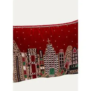 SUDHA PENNATHUR Embellished Velvet Pillow