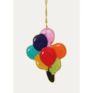 SUDHA PENNATHUR Beaded Balloons Christmas Ornat