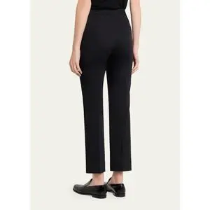 Max Mara Cotton-stretch Slim-leg Ankle Pants