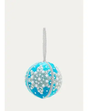 SUDHA PENNATHUR Embellished Snowflake Ball Ornat - Blue Multi