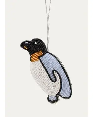 SUDHA PENNATHUR Beaded Penguin Christmas Ornat - Brown Multi