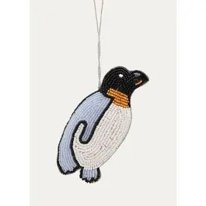 SUDHA PENNATHUR Beaded Penguin Christmas Ornat
