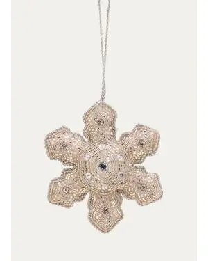 SUDHA PENNATHUR Snowflake Beaded Ornat - White Multi