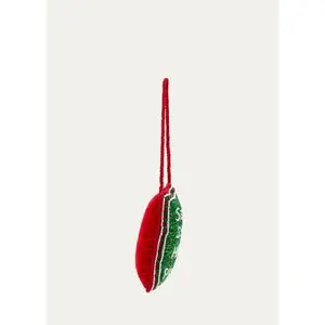 SUDHA PENNATHUR Santa Stop Here Please" Beaded Door Knocker