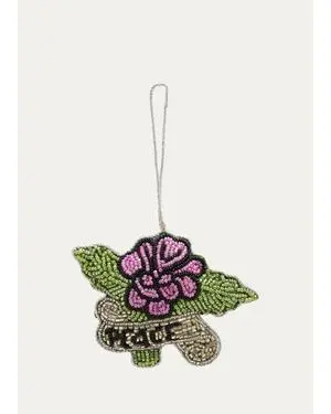 SUDHA PENNATHUR Handcrafted Beaded Floral Christmas Ornat - Multi