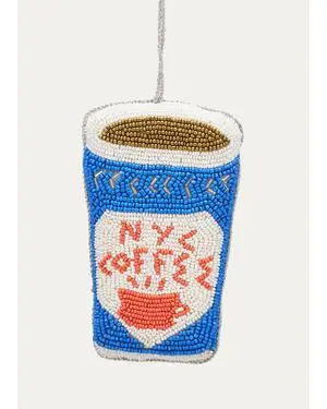 SUDHA PENNATHUR Nyc Coffee Cup Beaded Ornat - Multi