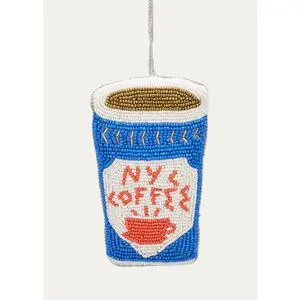 SUDHA PENNATHUR Nyc Coffee Cup Beaded Ornat