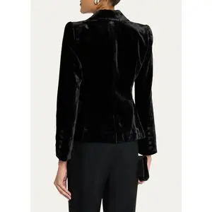 L'Agence Philippa Strong-shoulder Tuxedo Blazer