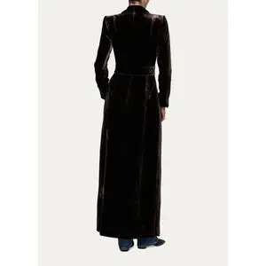 L'Agence Raini Velvet Shawl-collar Maxi Coat