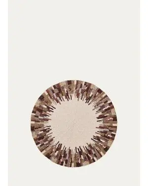 KIM SEYBERT Diadem Beaded Placemat - Brown Multi