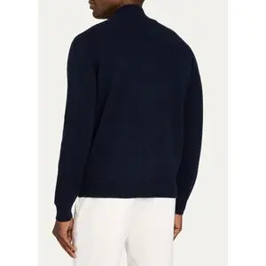 Fioroni Cashmere Sport Stitch Full-zip Bomber Cardigan