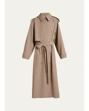 Gabriela Hearst Tellus Belted Long Trench Coat