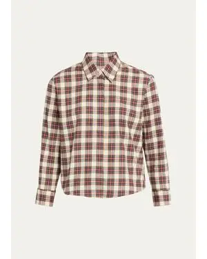 Dries Van Noten Check Cotton Flannel Button-down Shirt