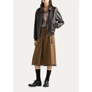 Prada Argyle Cashmere V-neck Sweater