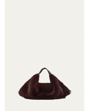3.1 Phillip Lim Luna Medium Faux Fur Shoulder Bag - Espresso