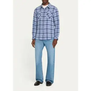 GOD'S TRUE CASHMERE Plaid Cashmere Shirt - Denim