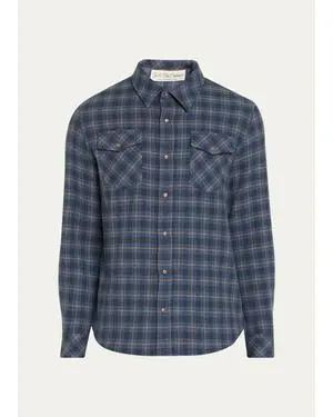 GOD'S TRUE CASHMERE Checked Cashmere Shirt - Eclipse