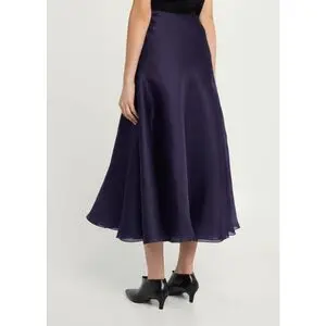 Akris Silk Organza A-line Midi Skirt