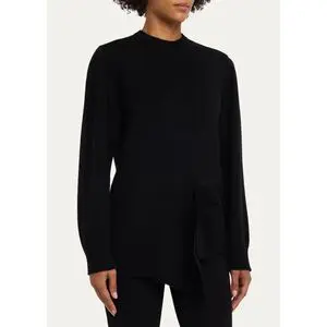 TOTEME Asymmetric Wool-cashmere Knit Sweater