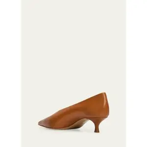 Le Monde Beryl 25mm Leather Kitten-heel Pumps