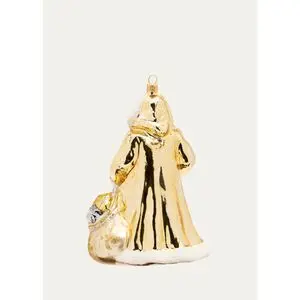 JOHN HURAS Santa Glass Ornat