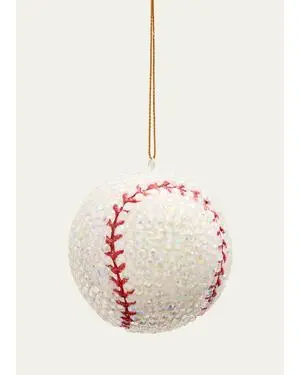 CODY FOSTER & CO Jeweled Baseball Christmas Ornat - Multi