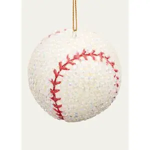 CODY FOSTER & CO Jeweled Baseball Christmas Ornat