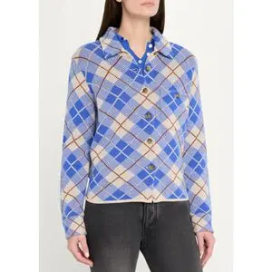Guest In Residence Dylan Plaid Cashmere-knit Shirt