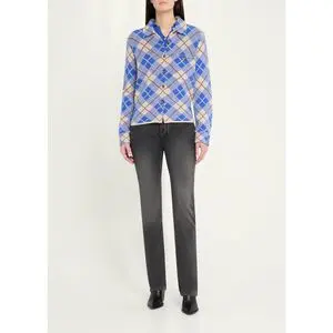 Guest In Residence Dylan Plaid Cashmere-knit Shirt