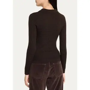 Guest In Residence Waffle-knit Cashmere Polo Sweater