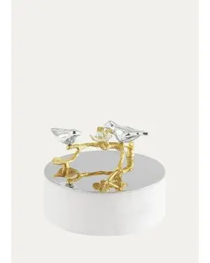Michael Aram Lovebirds Silver & Gold Trinket Box - Open