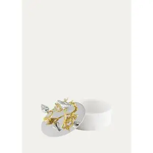 Michael Aram Lovebirds Silver & Gold Trinket Box