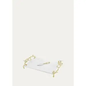 Michael Aram Lovebirds Silver & Gold Chesseboard With Knife