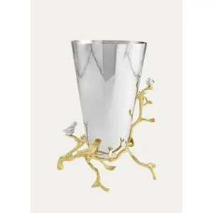 Michael Aram Lovebirds Silver & Gold Medium Vase