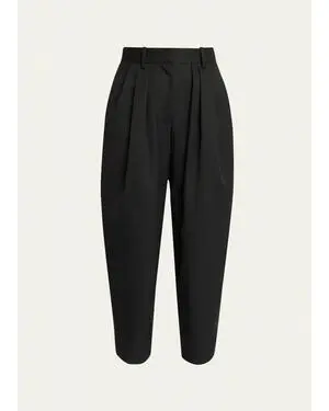 Isabel Marant Étoile Janice Pleated Wool Pants - Black
