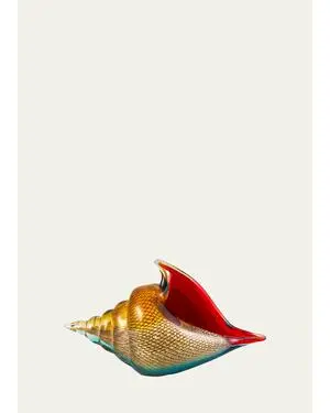 DALE TIFFANY Oceanside Sea Shell Art Glass Sculpture - Multi