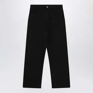 MAISON MARGIELA Wide-leg Cotton Trousers With Embroidered Logo