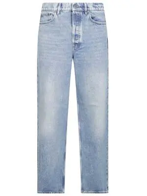 GOLDEN GOOSE Jeans Wide Parker Cotton Denim Vintage Medium Wash - Blu