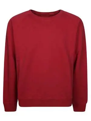 FORTELA Harvard Crewneck Sweatshirt In Fleece Jersey With Raglan Cut - Rosso