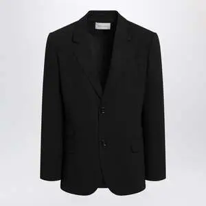 AMI Paris Straight Fit Single-breasted Blazer - Black