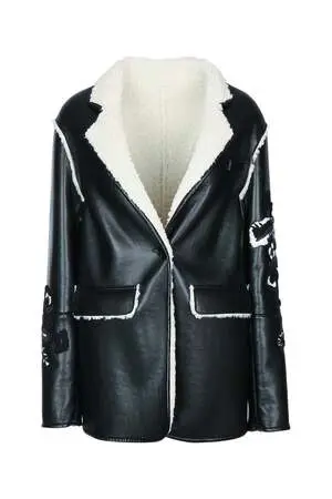 ERMANNO FIRENZE Textured Shearling-style Jacket For - Nero