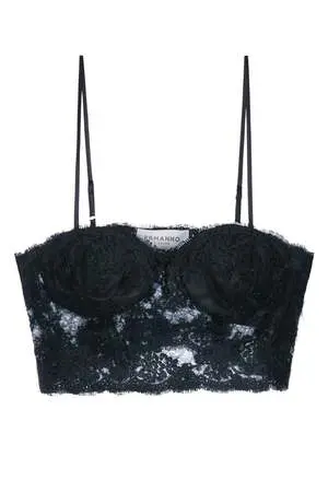 ERMANNO FIRENZE Pizzo Wool Top - Nero