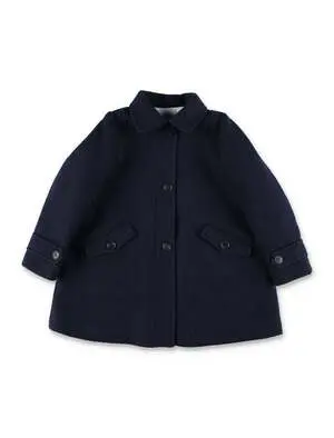 Bonpoint Quilted Wool-cotton Mini Jacket With Cherry Print Lining