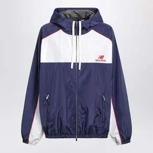 MIU MIU X NEW BALANCE Mini Tech Poplin Hooded Piping Jacket With Zip Pockets - Multicolor